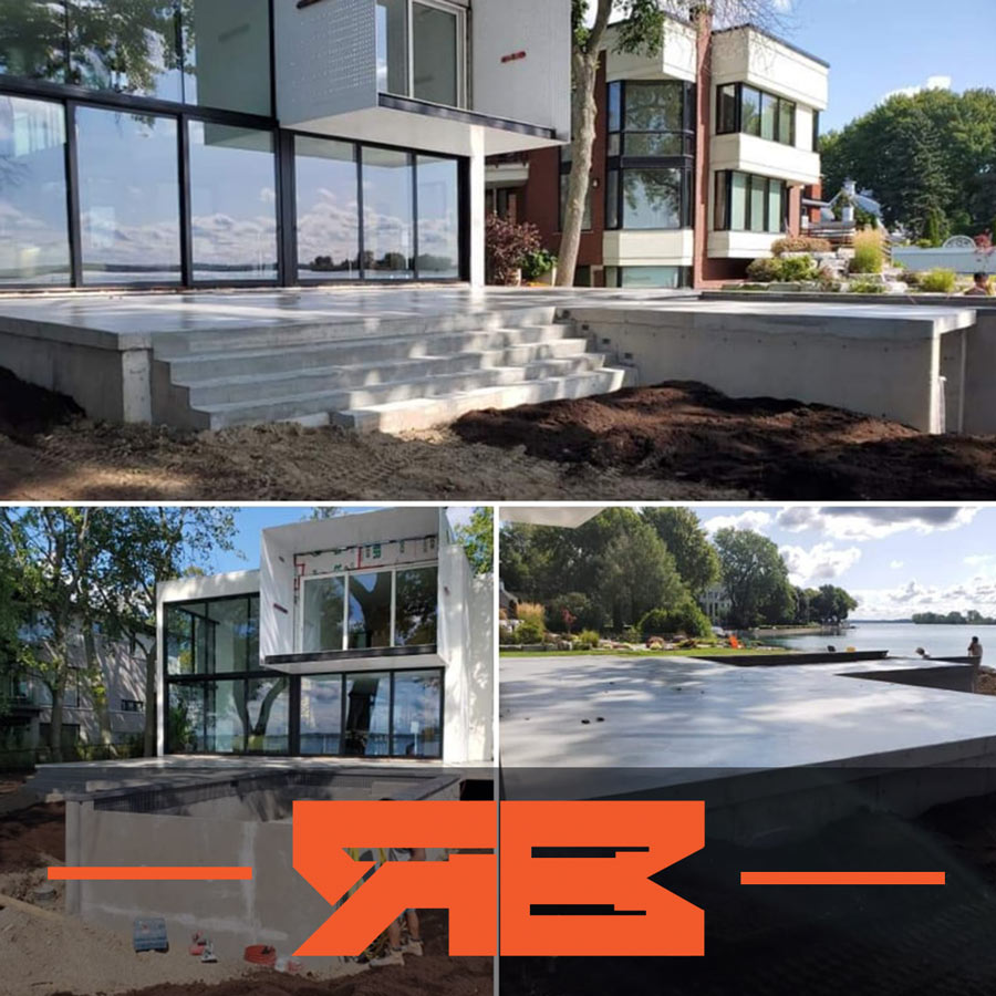 Balcon et finition de béton - LES CONSTRUCTIONS RB